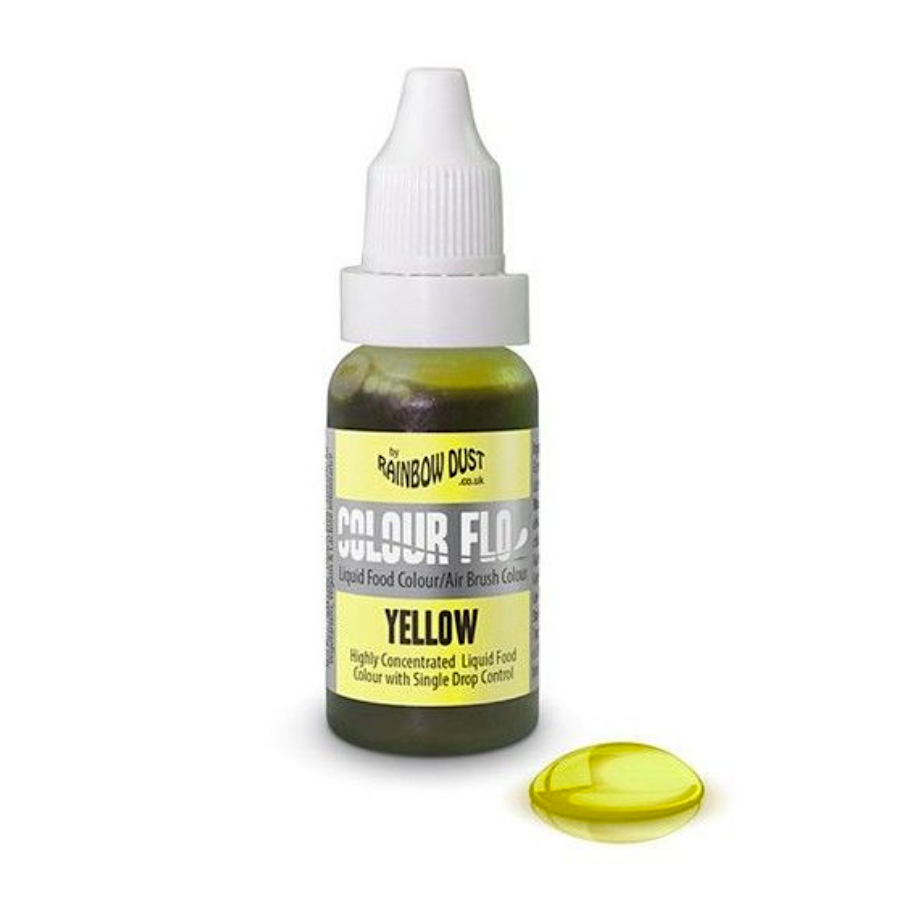 Colorante Liquido “Flo” Rainbow Dust – Yellow / Amarillo 19 G – SERTOPAN