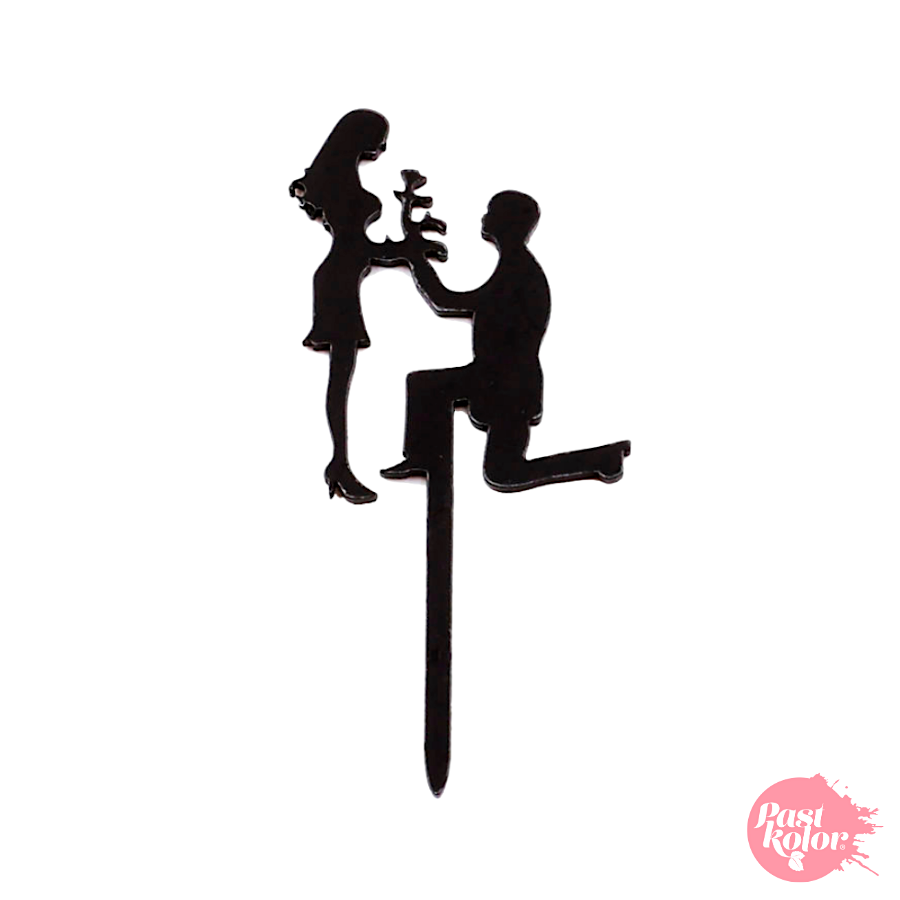 Topper Para Cupcake Negro – Pedida Ramo De Flores – SERTOPAN